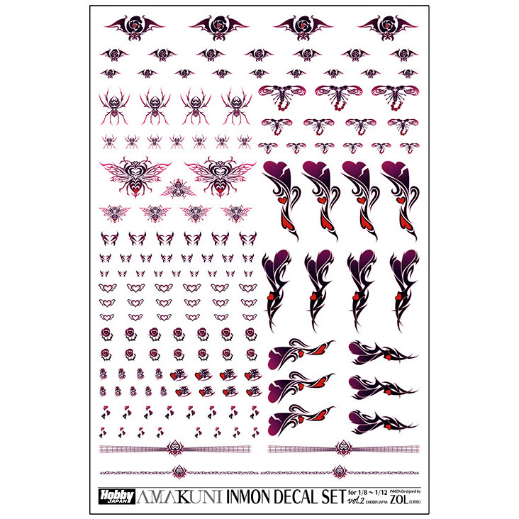 INMONDecalsSet Vol.2 1/8-1/12 Scale用 (1盒10件) | INMONデカールセットVol.2 1/8-1/ ...