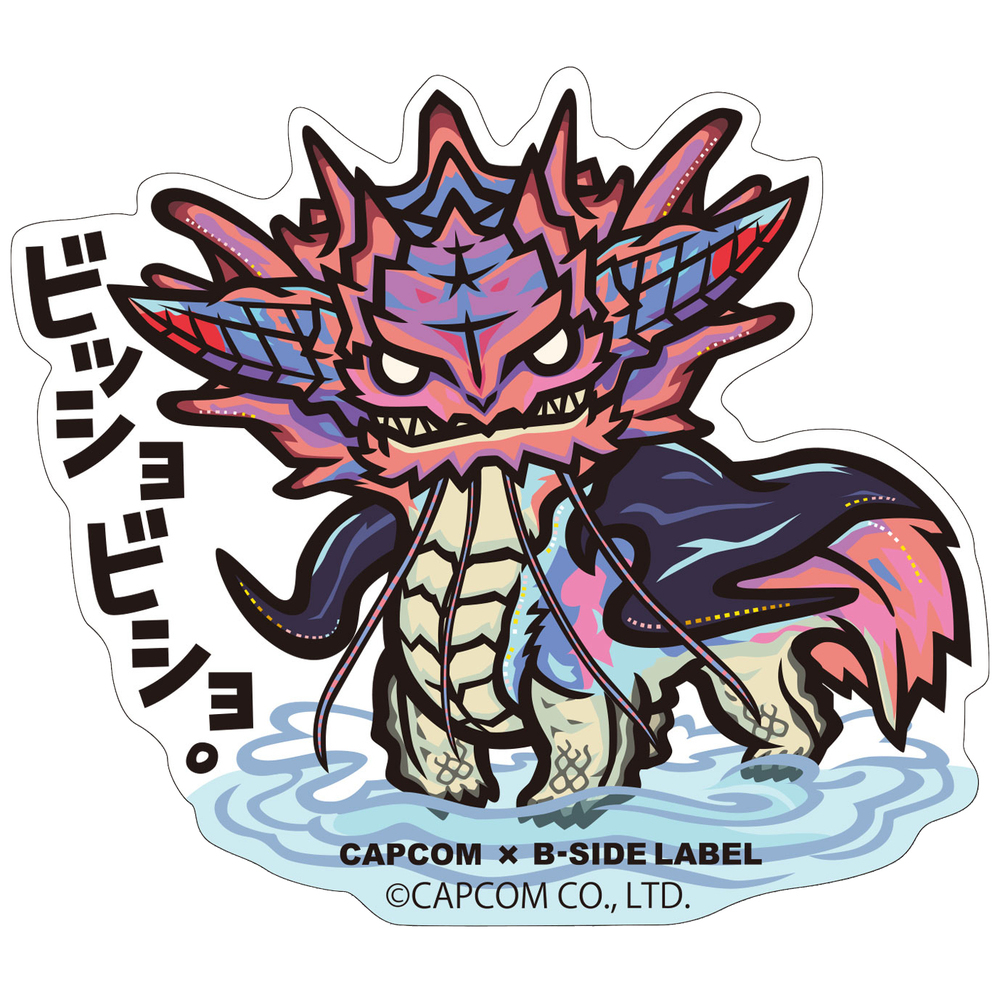 CAPCOM×B-SIDE LABEL 貼紙 魔物獵人 Bisshobisho。 (1盒4件) | CAPCOM×B-SIDE LABEL ...
