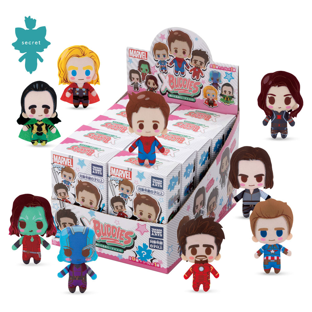 MARVEL x Buddies 布公仔 迷你 吉祥物 (1盒10件) | MARVEL クロスバディーズ ぬいぐるみミニマスコット | 動漫 ...