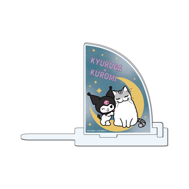 角色 Book 台座 和貓兒一起的晚上× Sanrio 角色 01 Kyuruga ×可羅米設計(聯乘插圖) | キャラブックスタンド 夜は猫 ...