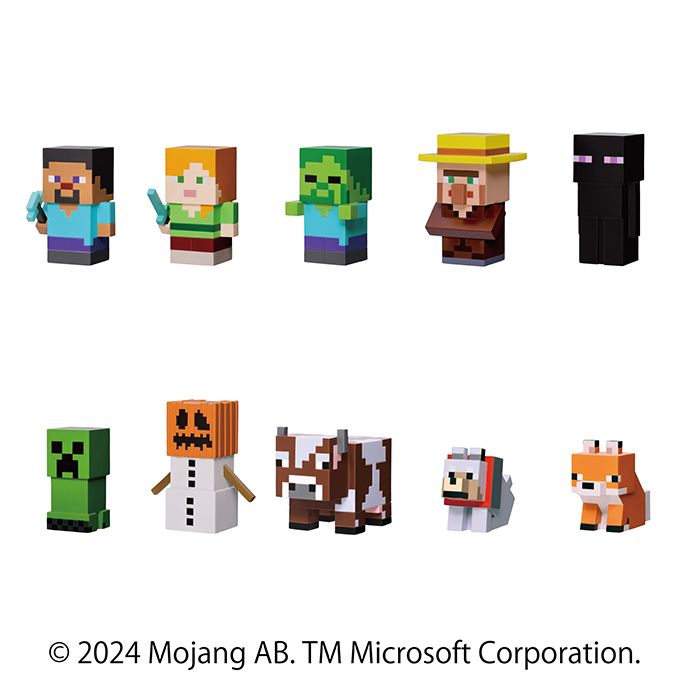 MINECRAFT 搪膠公仔吉祥物 (1盒10件) | MINECRAFT マインクラフト ソフビパペットマスコット | Figures ...