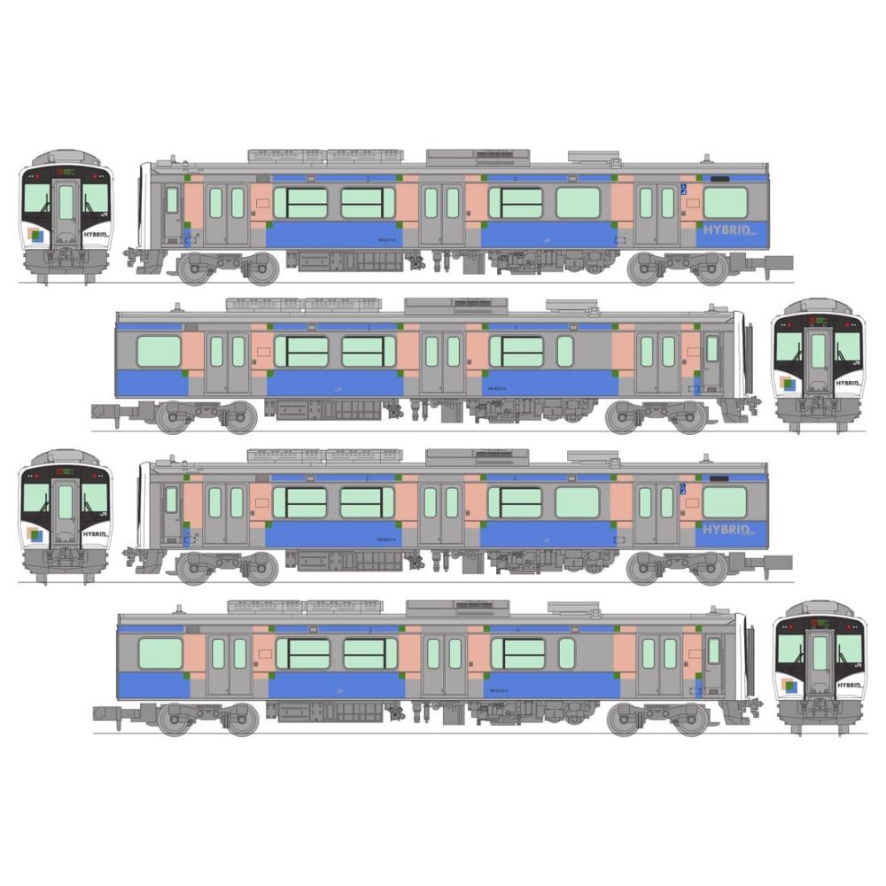 鐵道 Collection JR HB-E210系(仙石東北 Line ・特別快速)4輛 Set | 鉄道コレクション JR HB-E210系(仙石東北ライン・特別快速)4両セット ...